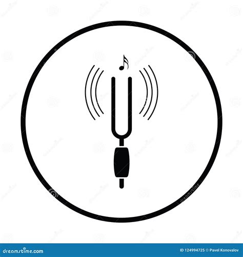 Tuning Fork Icon Stock Vector Illustration Of Circle 124994725