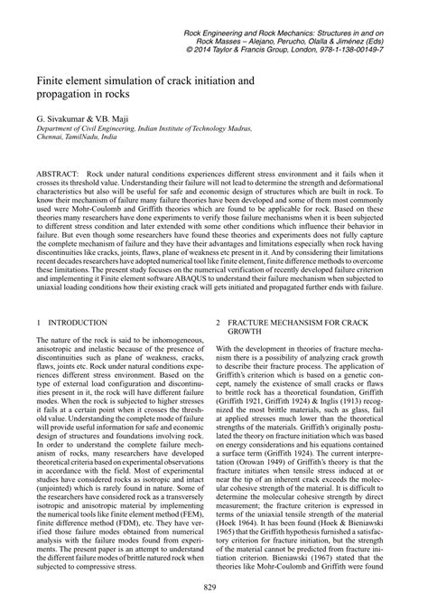 Pdf Finite Element Simulation Of Crack Initiation And Propagation In