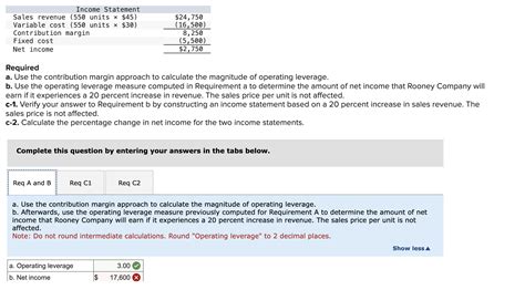 Solved Requireda ﻿use The Contribution Margin Approach To