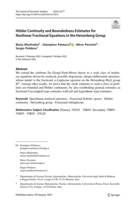 Pdf Hölder Continuity And Boundedness Estimates For Nonlinear