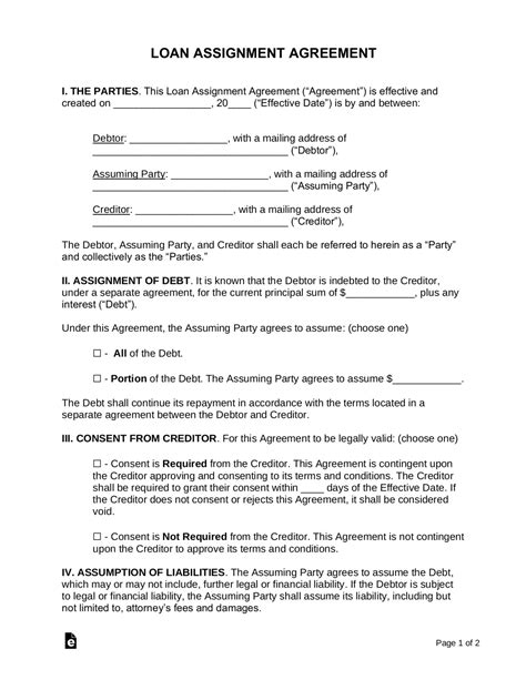 Free Insurance Assignment Agreement Pdf Word Eforms