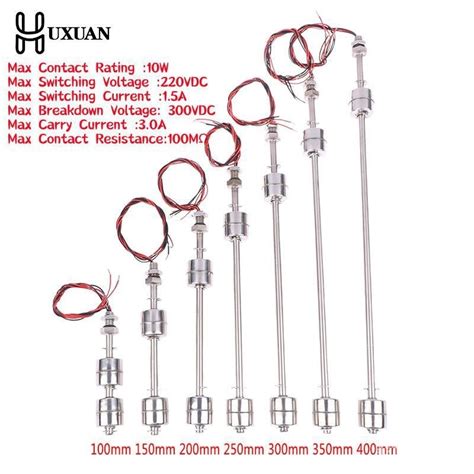 RQ100 400mm Stainless Steel Double Ball Float Switch Tank Liquid Water Level Flow Sensor Water