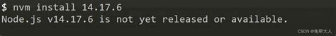 nvm-windows 报错：Node.js v14.17.6 is not yet released or available_node ...
