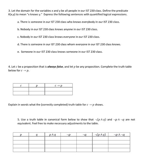 Solved Let The Domain For The Variables X And Y Be All Chegg