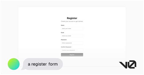 a register form a v0 dev template v0