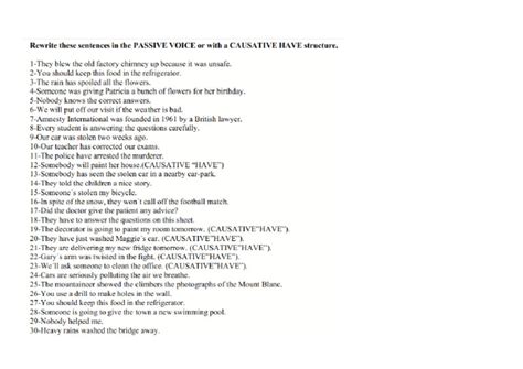 Passive And Causative Pdf