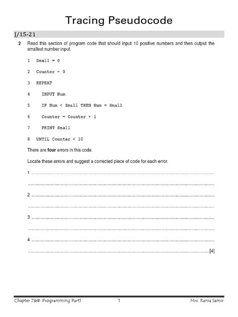 0 Classified Past Papers Pseudocode Part1giy Pdf