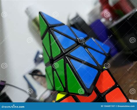 Triangle Rubik`s Cube In A Shape Of A Pyramid Editorial Photo 136140811