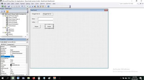 Excel Vba Textbox And Command Button Basic In Indonesian Youtube