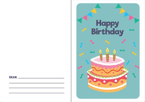 Printable Birthday Card Template Printable Free Templates