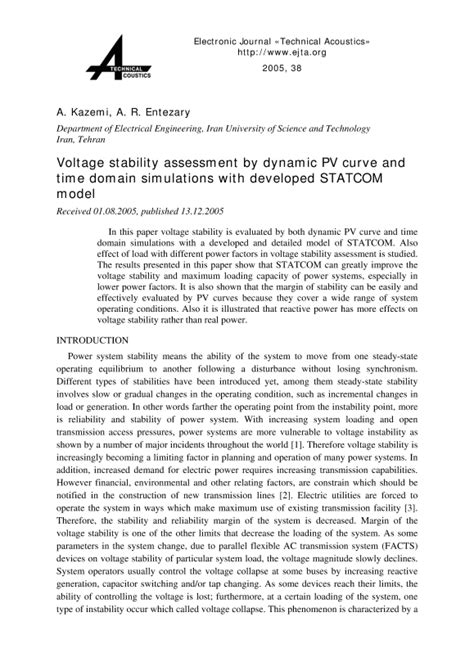 Voltage Stability Assessment By Dynamic PV Curve And Time Domain Simulations With Developed
