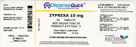 Dailymed Zyprexa Olanzapine Tablet