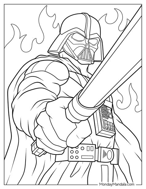 20 Darth Vader Coloring Pages Free Pdf Printables Star Wars