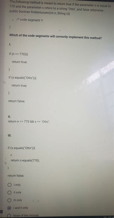 Solved The Following Method Is Meant To Return True If The Chegg Com