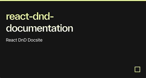 react dnd documentation codesandbox
