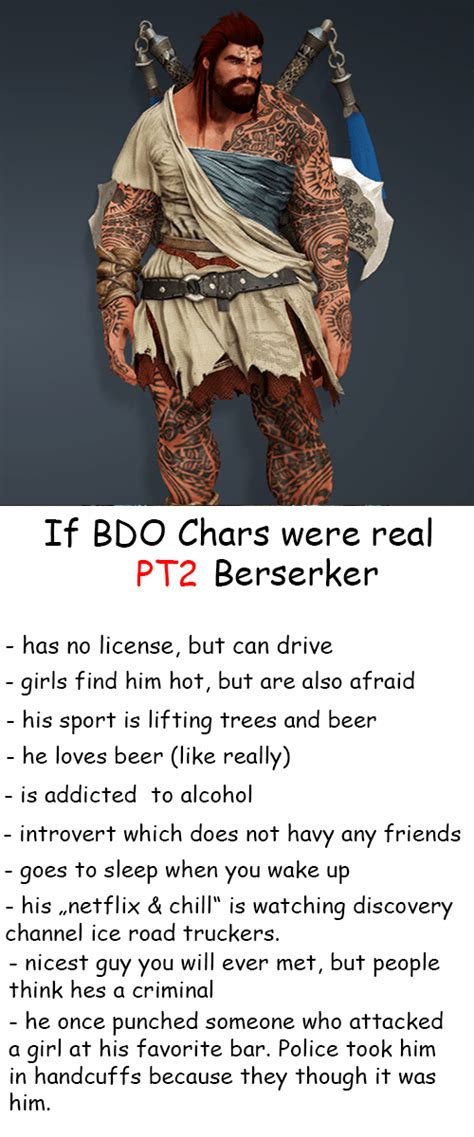 If Bdo Chars Were Real Zerker Rblackdesertonline
