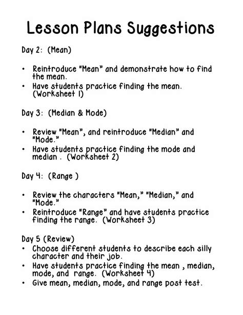 PDF Mean Median Mode And Range Lesson Plans DOKUMEN TIPS