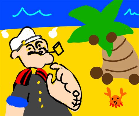 Popeye On A Beach Drawception