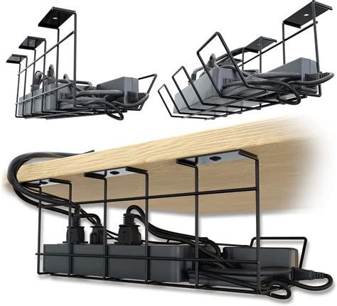 Compact Under Desk Cable Management Tray Cable Organizer For Wire