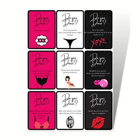 Extreme Brave Sex Card Game Instant Digital Download Bdsm Sex Cards