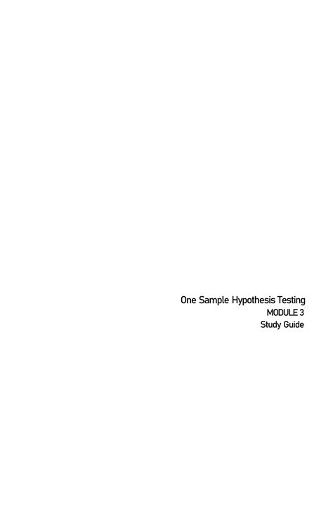 Solution Statistics And Probability One Sample Hypothesis Testing
