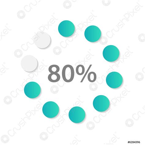 Circle Gradient Dot Infographic Chart Design Template Stock Vector