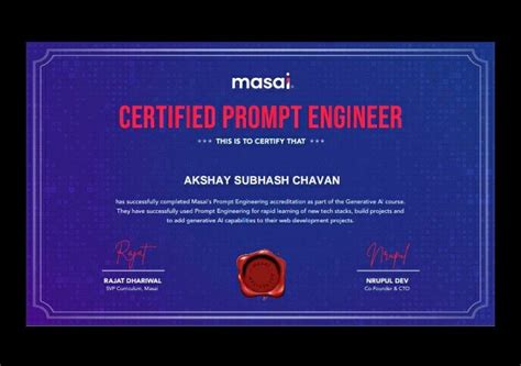 Akshay Chavan On Linkedin Promptengineer Masaigrad Masai Generativeai