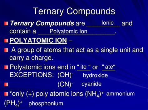 Ppt Chapter 9 Naming Compounds And Writing Formulas Powerpoint