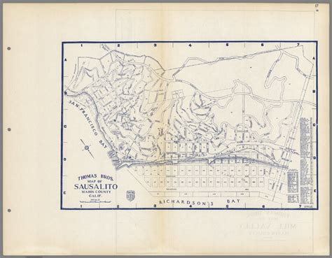 Thomas Bros Map Of Sausalito Marin County California David Rumsey