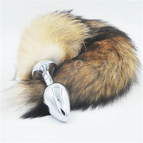 Light Brown Tail Stainless Steel Plug 3 Sizes 14 Pluglust