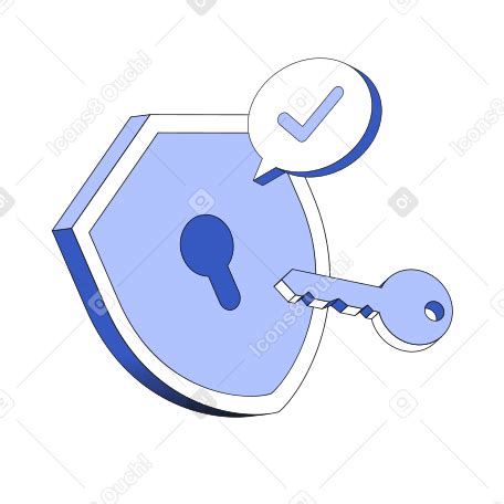 Secure Lock And Key Successfully Unlocked Animated Illustration In GIF Lottie JSON AE