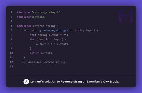 Lennerts Solution For Reverse String In C On Exercism
