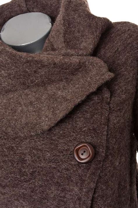 0033.03 NEU STYLISCHE FILZ JACKE BLAZER KURZ JACKE 80% WOLLE BRAUN 36 ...