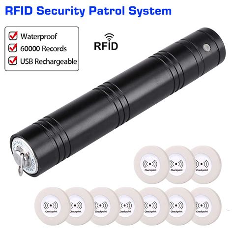 Buy Elikliv Waterproof Rfid Guard Tour Patrol System With 10pcs Checkpoint Rfid Automatic Read