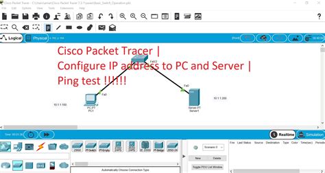 Network Engineer Stuff Cisco Packet Tracer Configure Ip Address To Pc And Server Ping Test