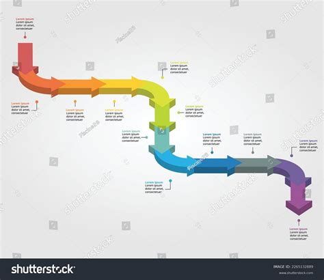 Timeline Arrow Chart Template Infographic Presentation Stock Vector Royalty Free 2265132889
