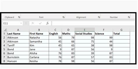 Spreadsheet Formulas