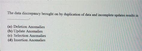 Solved The Data Discrepancy Brought On By Duplication Of