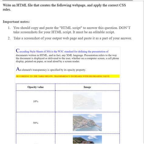 Solved Write An Html File That Creates The Following Webpage And Apply 1 Answer