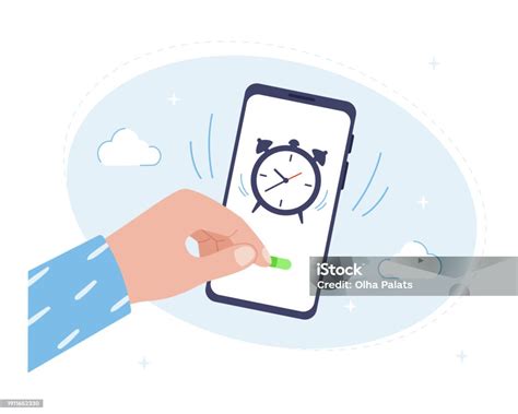 Alarm Clock Application For A Mobile Phone Setting The Wakeup Time