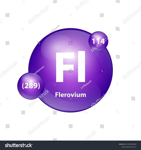 Flerovium Fl Icon Structure Chemical Element Stock Vector Royalty Free 2239553943 Shutterstock