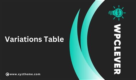 WPC Variations Table For WooCommerce 3 8 0 Download For WordPress WPClever