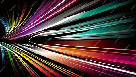 Premium Ai Image Abstract Colorful Speed Background With Lines