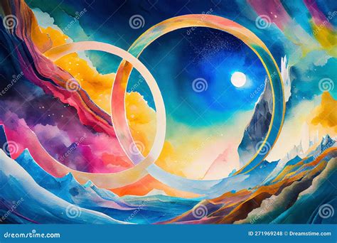 Interdimensional Travel And Parallel Universes Generative Ai Illustration Stock Illustration