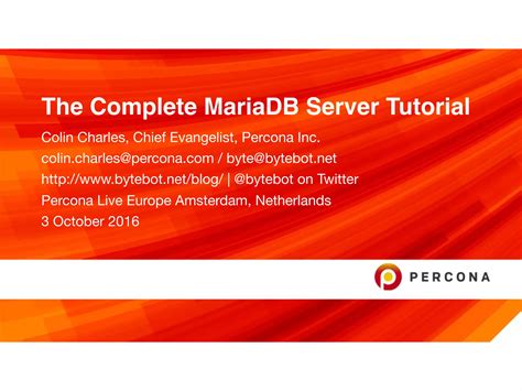 The Complete MariaDB Server Tutorial PDF
