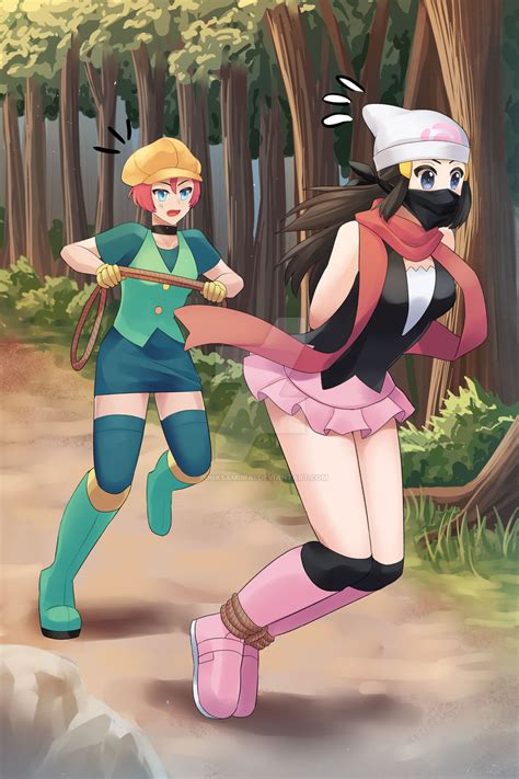 Rule 34 Bondage Dawn Pokemon Escape Female Femdom Femsub Gag Gagged Georgia Pokemon