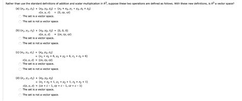 solved rather than use the standard definitions of addition