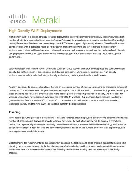 Pdf High Density Wi Fi Deployments Everything Meraki Dokumen Tips