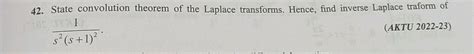 42 State Convolution Theorem Of The Laplace Studyx