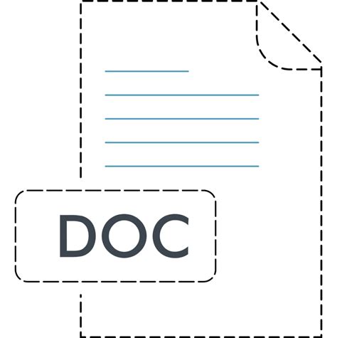 Doc File Format Icon Rounded Outline 66500466 PNG